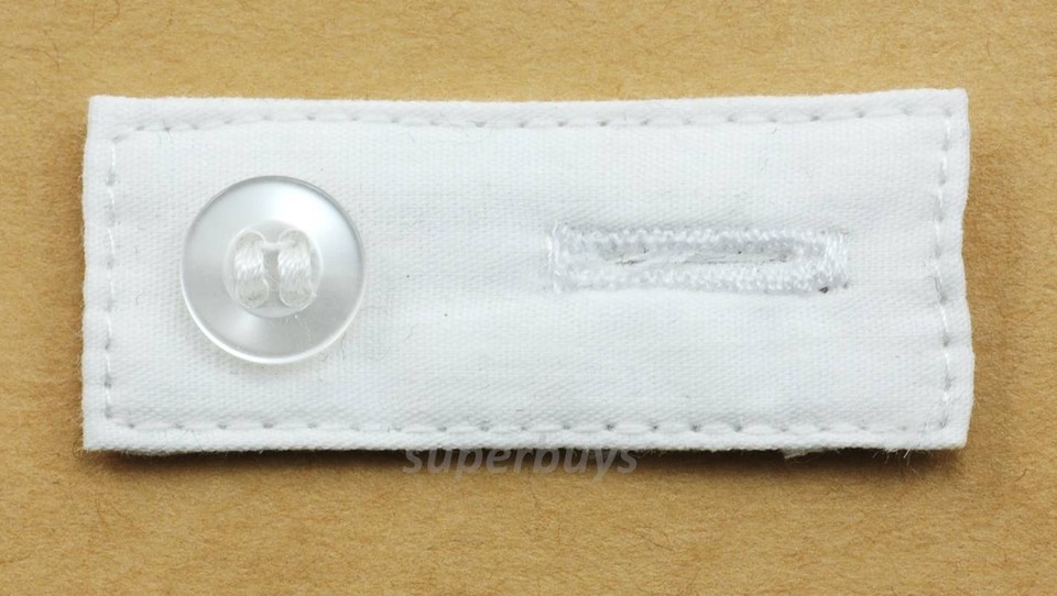 White Cotton Collar Cuff Extension Shirt Blouse Top Extender Neck ...