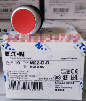 1PC New Eaton Moeller M22-D-R M22DR Pushbutton Red Brand | eBay