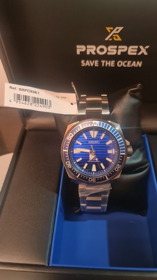 SEIKO ProspeX SRPC93 Save the Ocean Samurai Automatic Diver Watch 200m ...