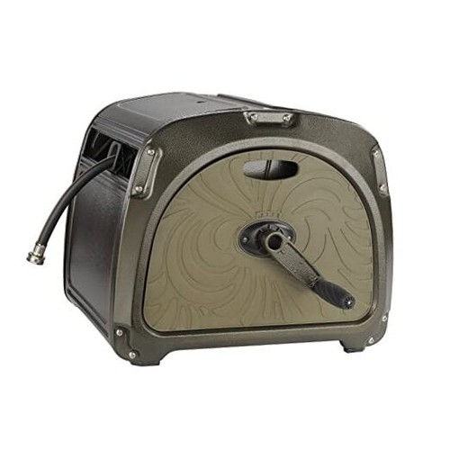 SW5-100ft Metal Hose Reel Box, 100 ft Rubber Hose Garden Hose with 100 ...