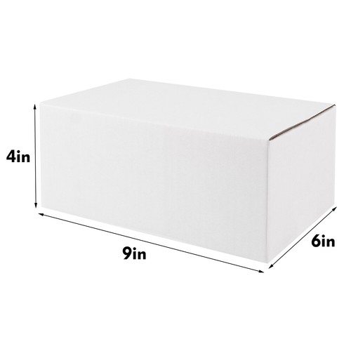 28 Pack 9x6x4 White Shipping Boxes Small Corrugated Cardboard Box for ...