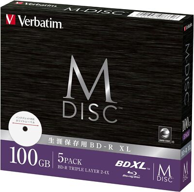 Verbatim Long-Term Storage M-DISC BD-R XL Single Record 2-4x Speed ...