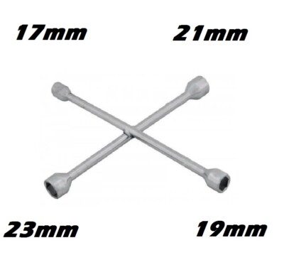 17 19 21 23mm 4 WAY Wheel Brace Car Van Spider Socket Tyre Nut Wrench ...