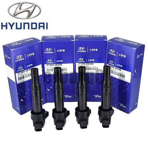 4x Genuine Ignition Coils UF651 & Spark Plugs 9723 For Hyundai Elantra ...