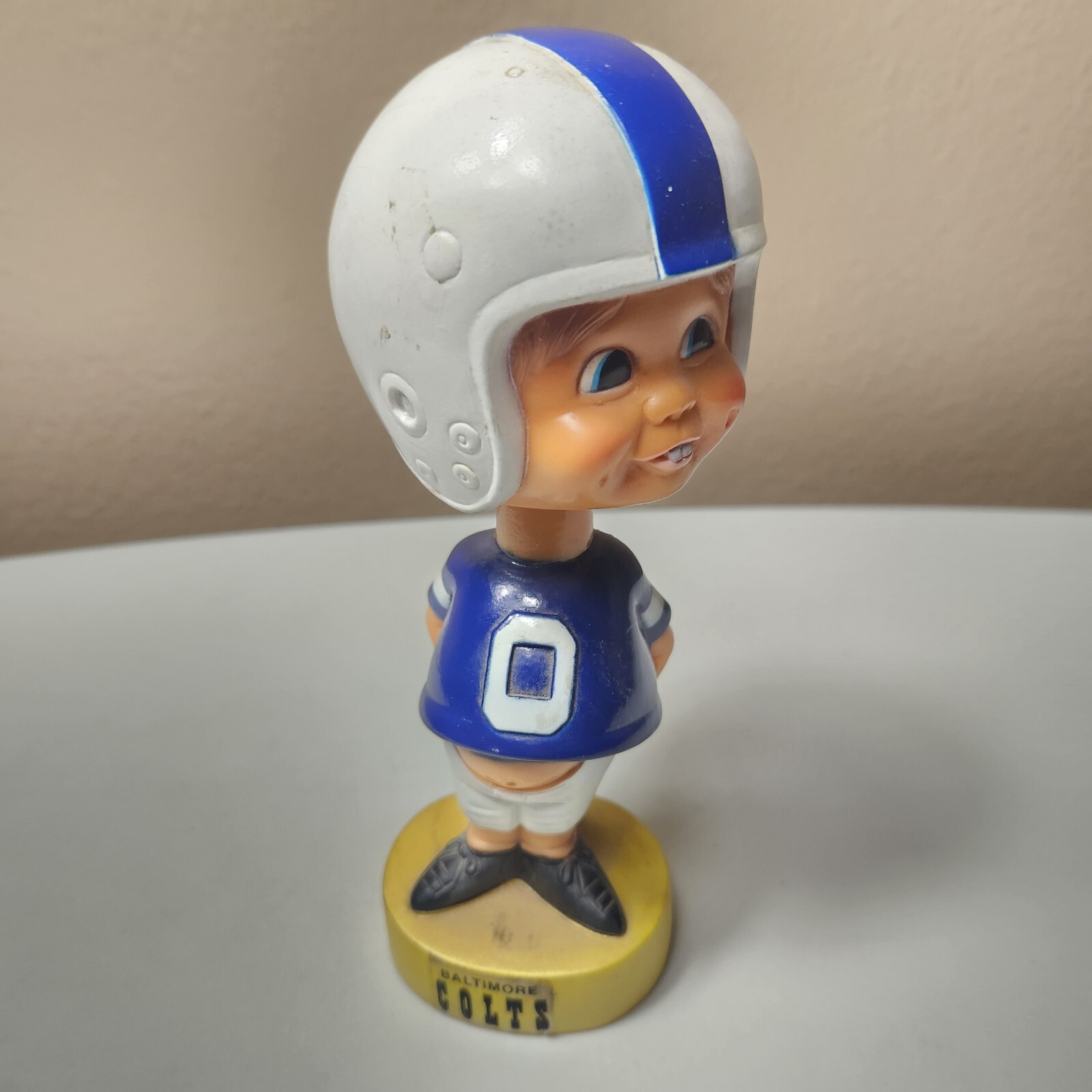Vintage 1975 Baltimore Colts Football Bobblehead Nodder Gold Base 0 Fat ...