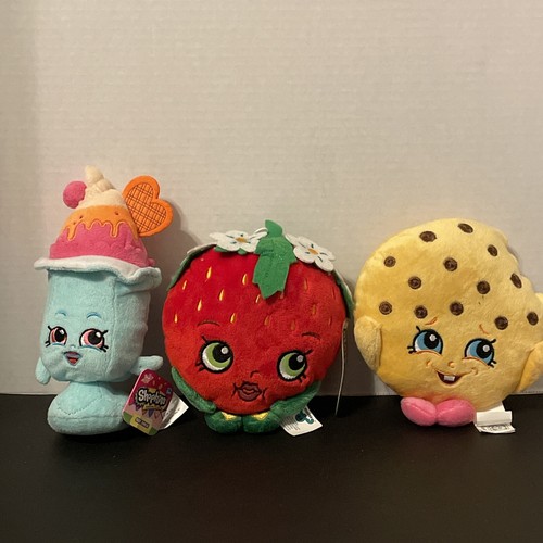 Shopkins Stuffed 7” Plush Toys Strawberry Kiss Suzie Sundae Kookie ...