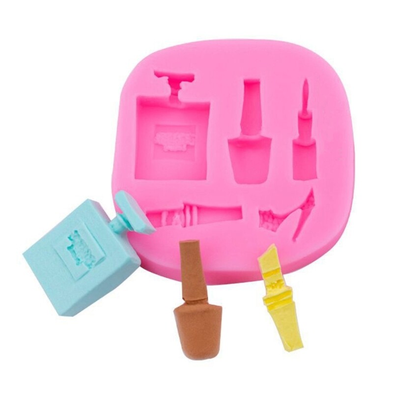 3D Lipstick and Makeup Tool Silicone Mold Cake Mold Sugar Clay Soap ...