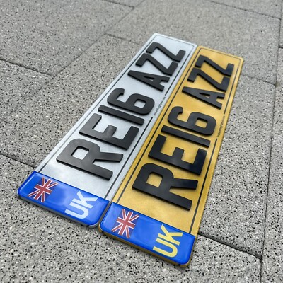 4D Car Number Plates 100% ROAD MOT STANDARD Registration TOP QUALITY ...