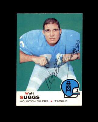 Walt Suggs Signed Original 1969 Topps Houston Oilers Autograph | eBay