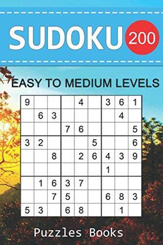 200 Sudoku Puzzles Books Easy To Medium Levels: Brain Games For Adul ...