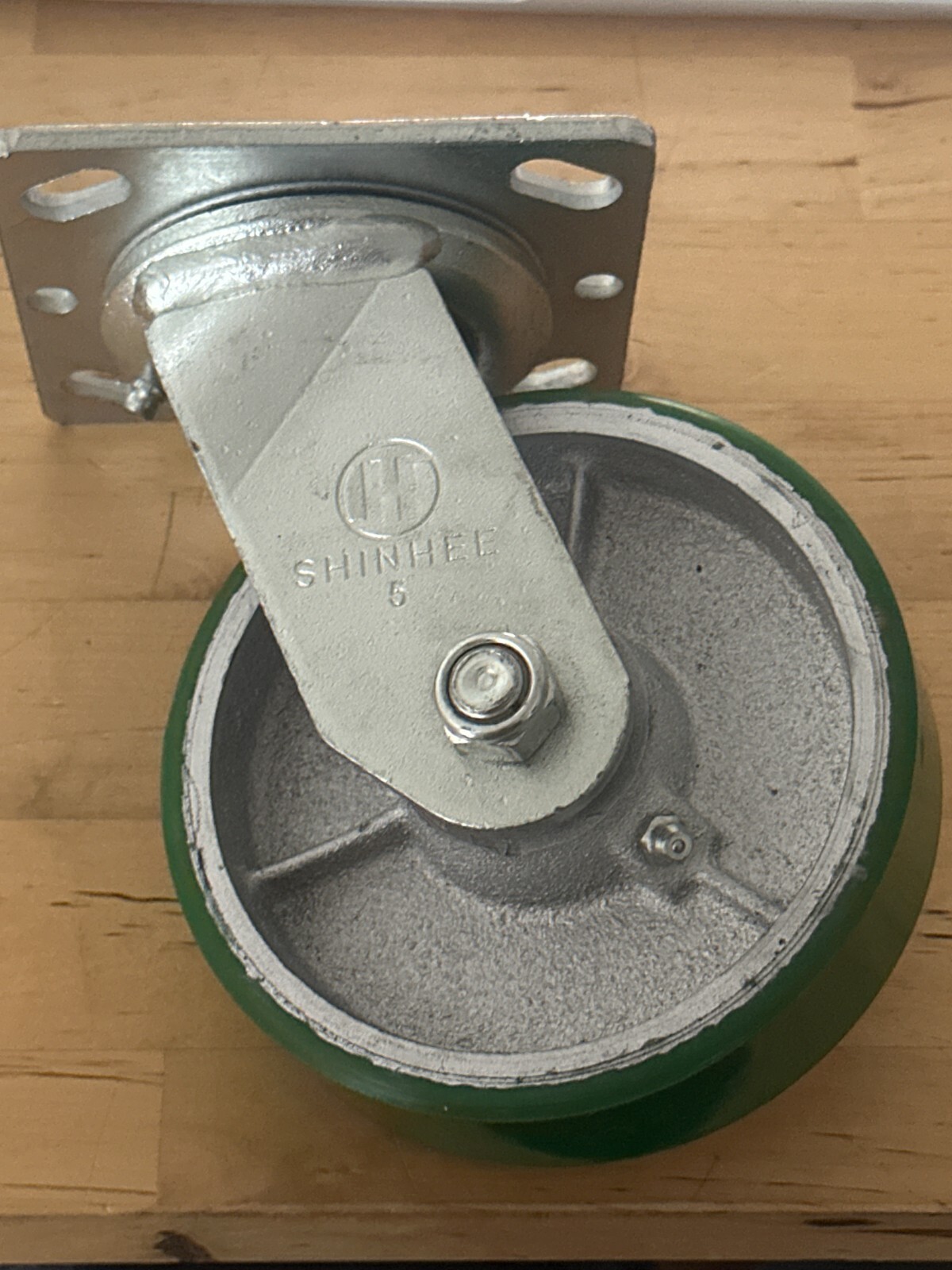 Shinhee 5 Caster Wheel with Swivel Plate Heavy Duty 5" Green Wheel New ...