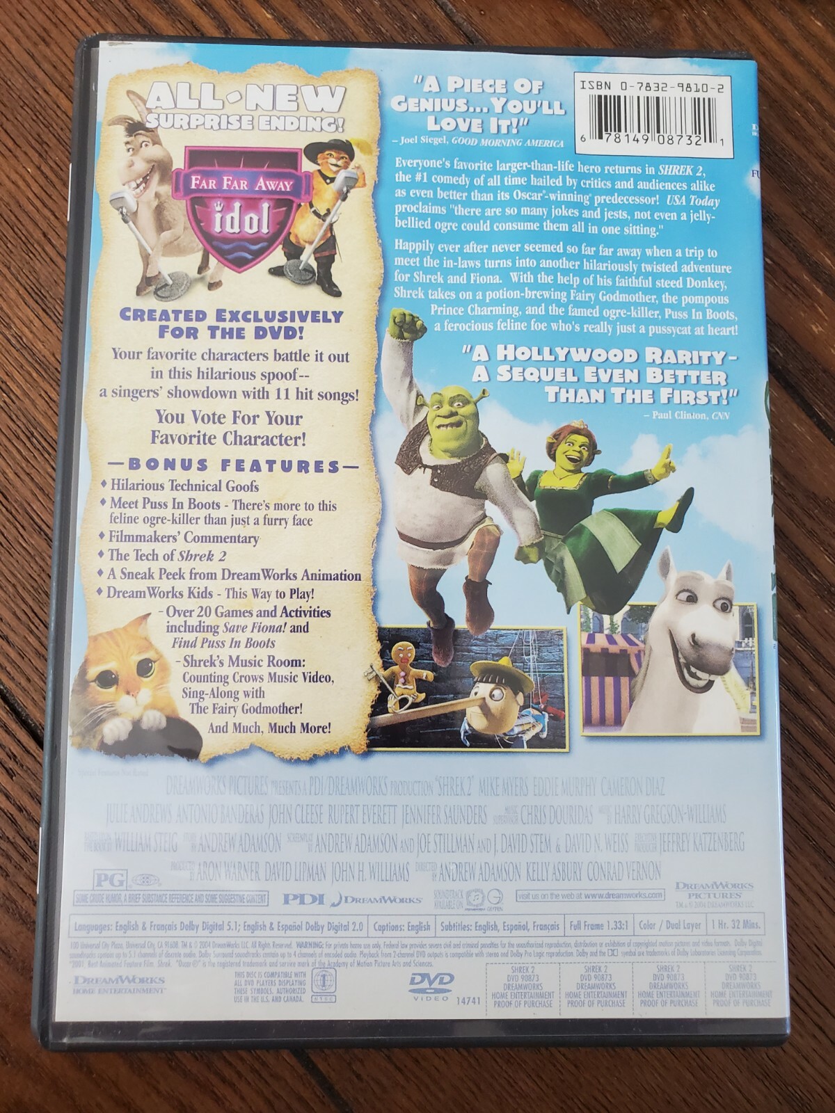 Shrek 2 (DVD, 2004, Full Frame) 678149087321 | eBay