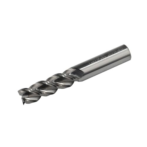 Square End Mill Carbide 3 Spiral Flute Drill Bits 3/8" Shank Dia.1-1/4 ...