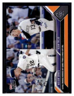 2023 Topps Now #578 Nolan Jones / Alan Trejo Orange Parallel Card #d /5 ...