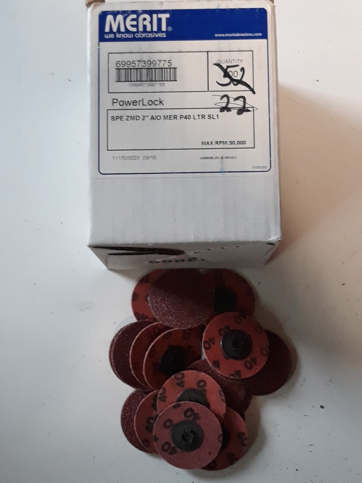 merit 99775 lot of 20 ea 2" 40 MERIT ALO QC-T1 QUICK CHANGE DISCS | eBay