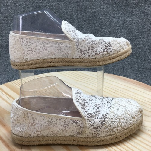 Toms Shoes Womens 8 Sneakers Brown Lace Flora Slip On Low Top Round Toe ...
