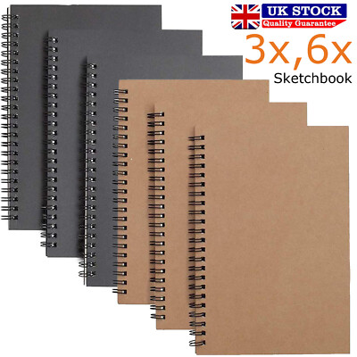 A5 Drawing Sketch book Kraft Sketch Painting Notebook Blank Pad School ...