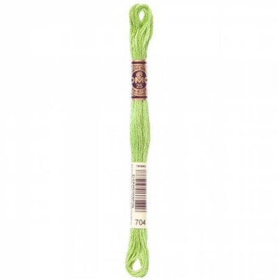 DMC Embroidery Floss Color Bright Chartreuse #704 | eBay
