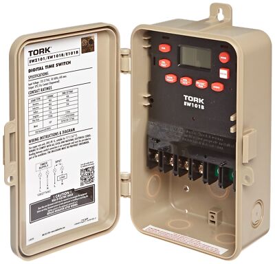 NSI EW101B Series EW Tork Multipurpose Control 7 Day Time Switch, 120 ...