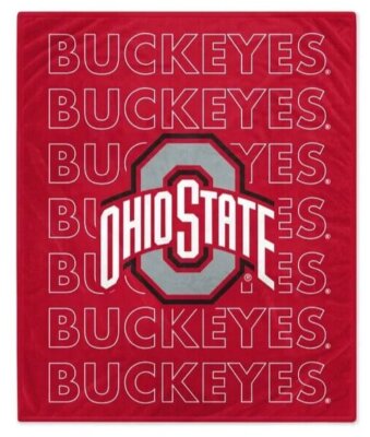 OHIO STATE BUCKEYES PLUSH BLANKET 60" X 70" PEGASUS SPORTS NCAA ...