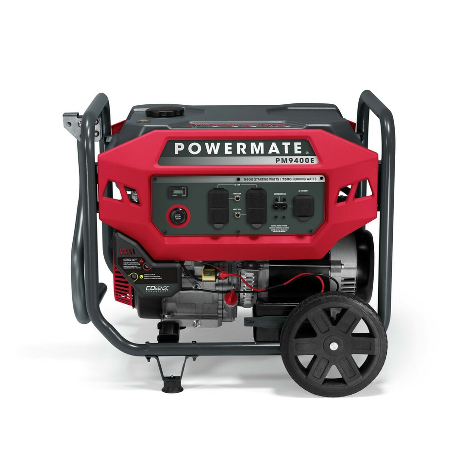Powermate P0080301 420cc 9400/7500 Watt PM9400E Portable Gas Generator ...