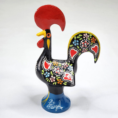 Traditional Portuguese 5.5" Good Luck Rooster Colorful Metal Figure ...