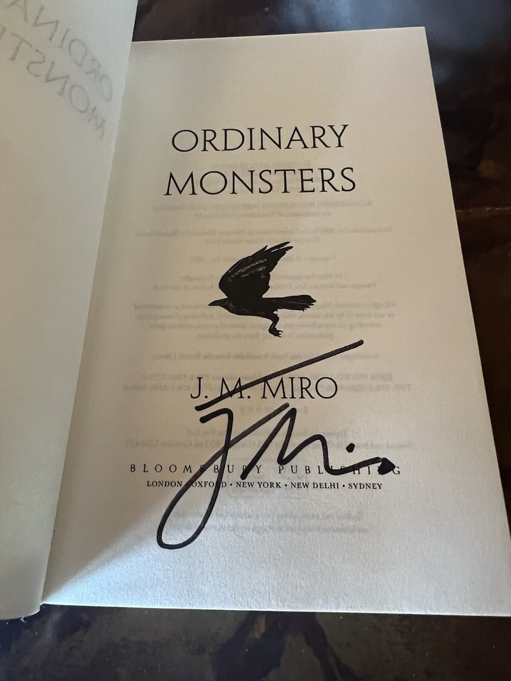 Signed-First Edition-Ordinary Monsters by J.M.Miro- UK Edition | eBay