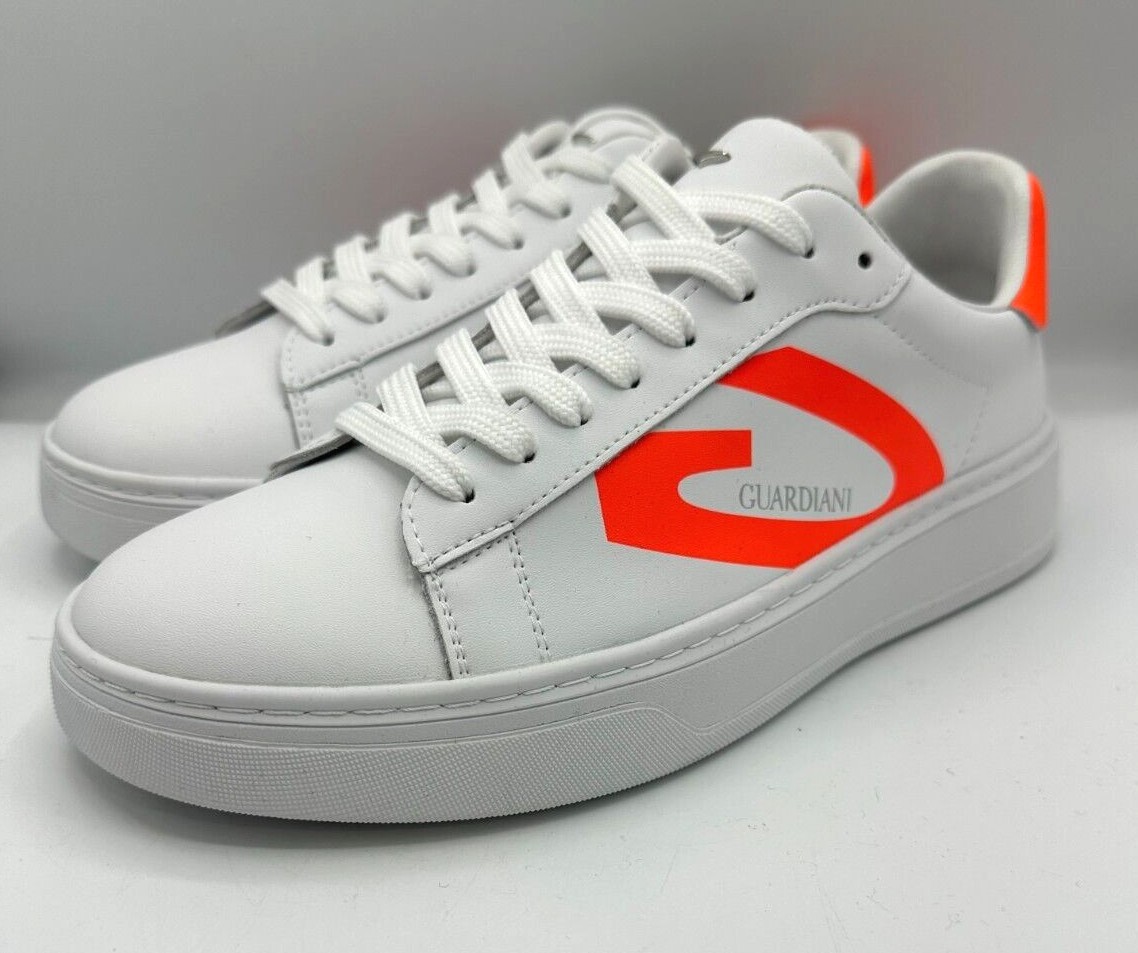 SNEAKERS SCARPE UOMO GUARDIANI NEW WHITE RED | eBay