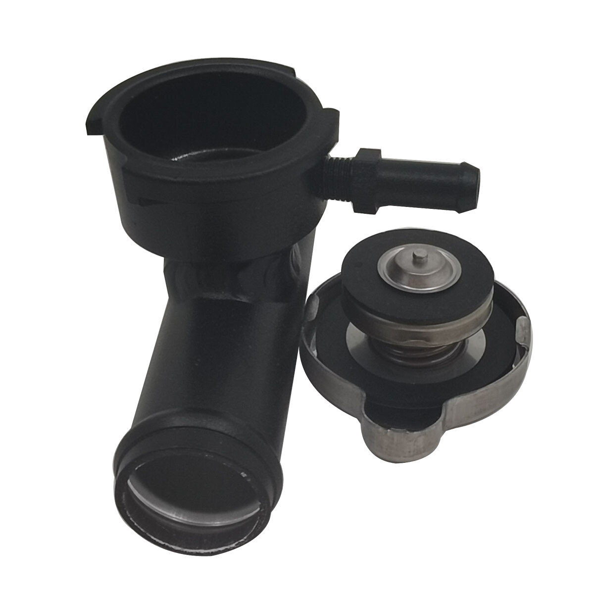 Performance 1" Hose Aluminum In-Line Radiator Hose Filler Neck 90 ...