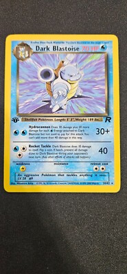 Pokémon TCG 1st Edition Dark Blastoise 20/82 Team Rocket Regular Rare ...