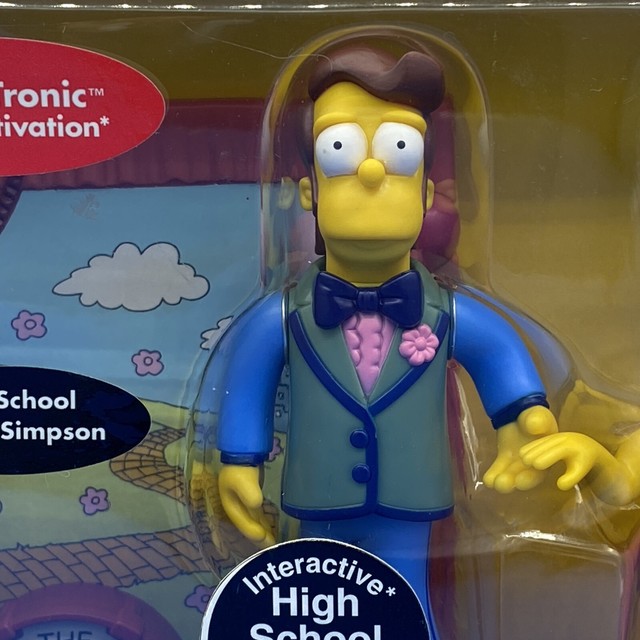 2002 The Simpsons Playmates Homer & Marge High School Prom Batteries ...