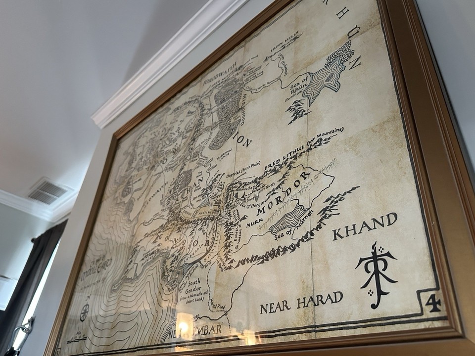 Middle Earth Map Parchment ART PRINT Lord of the Rings, Hobbit ...