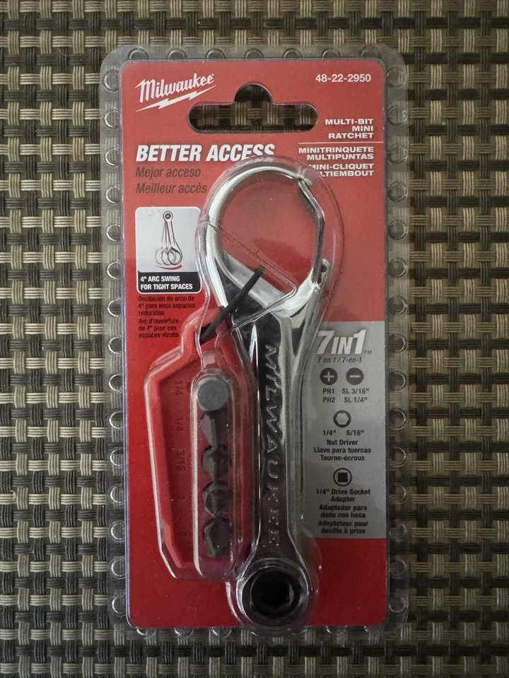Milwaukee 48-22-2950 7-in-1 Multi-bit Mini Ratchet NEW ! | eBay