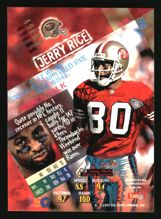 1994 Stadium Club #550 Jerry Rice | eBay