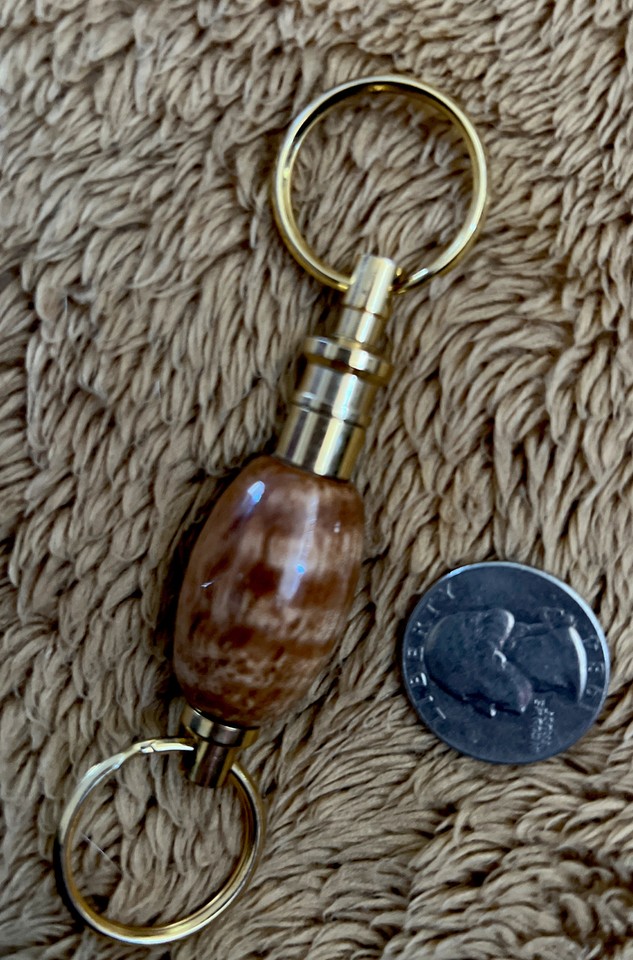 Double Key Chain With Marble Bead In Middle. Elegant | eBay