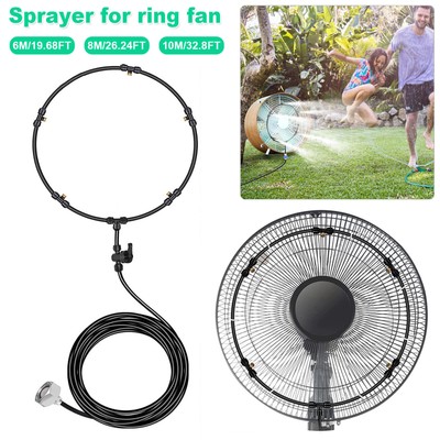 Fan Misting Kits Outdoor Mist Cooling System Water Mister Spray Fan ...