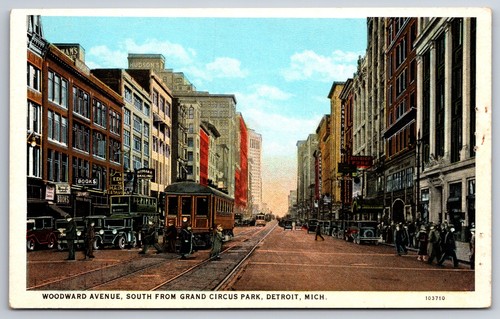 Detroit Michigan~Downtown Woodward Avenue~Hair Restaurant~1920s ...