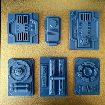 Control Panel Room Build Kit/ Greebles for 3.75 in Figure Diorama (Un ...