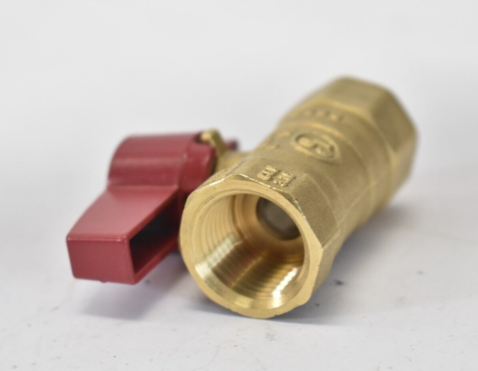 Gas Ball Shut Off Valve Red Handle GBV01 250 PSI Max 1/2" 5G 1/2G 2366 ...