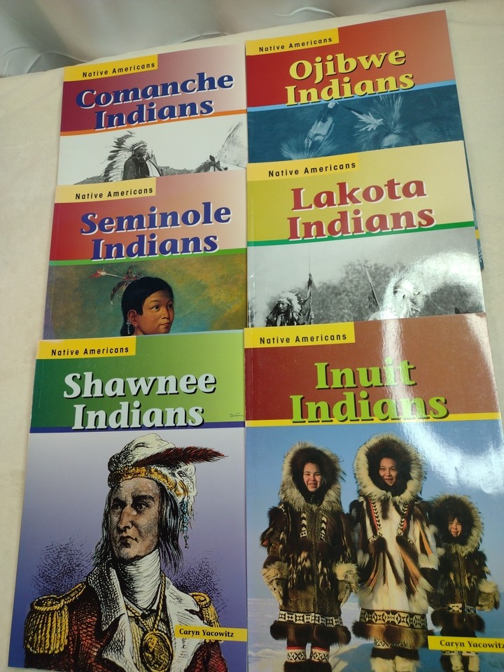 NATIVE AMERICANS Indians 6 Juvenile NF Shawnee Comanche Inuit Ojib ...