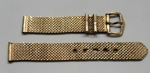 SB8: Genuine Vintage Bulova 1/20 10K GF Mesh Watch Band Buckle Style ...