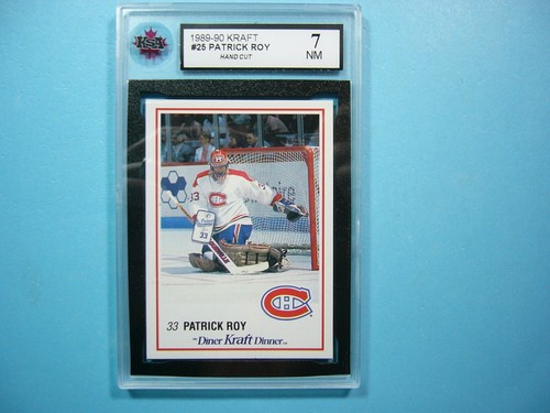 1989/90 KRAFT DINNER NHL HOCKEY CARD #25 PATRICK ROY KSA 7 NM SHARP ...
