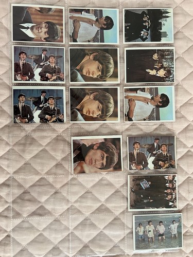BEATLES COLOR TRADING CARDS Lot of 13. #11,18,25,27(3),41,45(2),56(2 ...