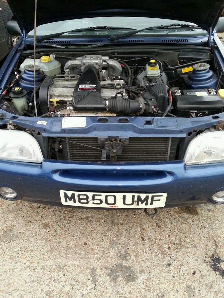 ford fiesta mk3 si 1.6 zetec blue BREAKING mk3.5 3 door orange side ...