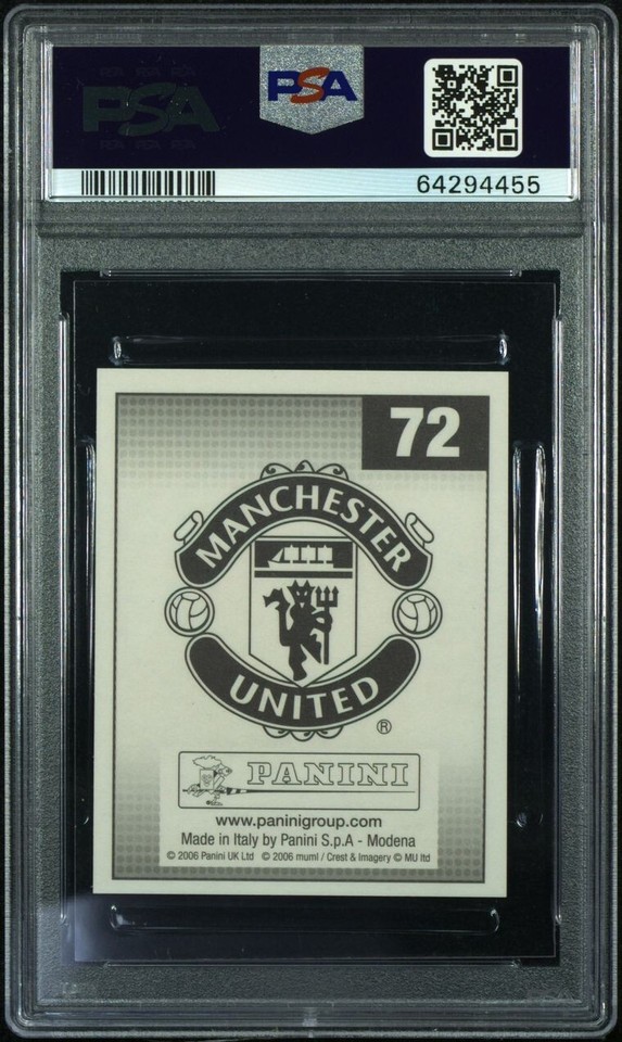 2006 Panini Cristiano Ronaldo CR7 MANU Manchester United Sticker #72 ...