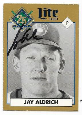 JAY ALDRICH 1994 25TH ANNIVERSARY MILLER BREWING AUTOGRAPHED SIGNED ...