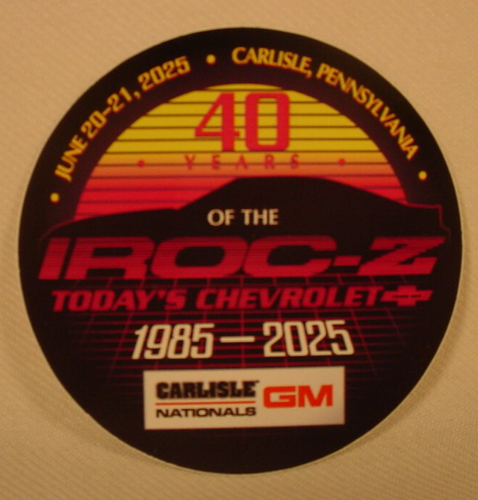 2025 CARLISLE GM NATIONALS IROC-Z CAMARO DECAL | eBay