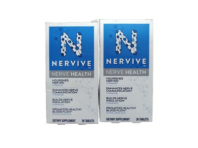 Nervive Nerve Relief Dietary Supplement - 30 Tablets - 2 Pack - EXP 07/ ...