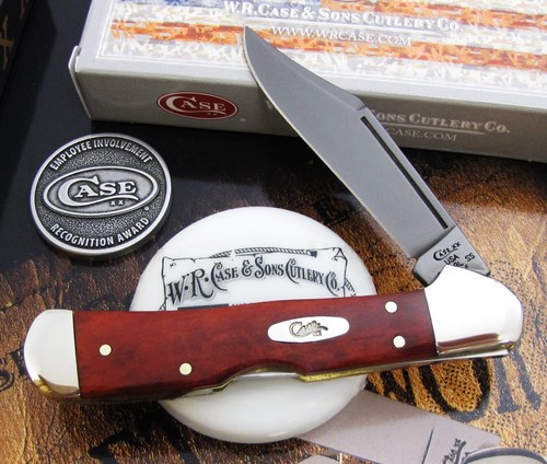 Case XX Mini Copperlock Knife 2019 PVD Coated Blade NICE Red Bone Mint ...