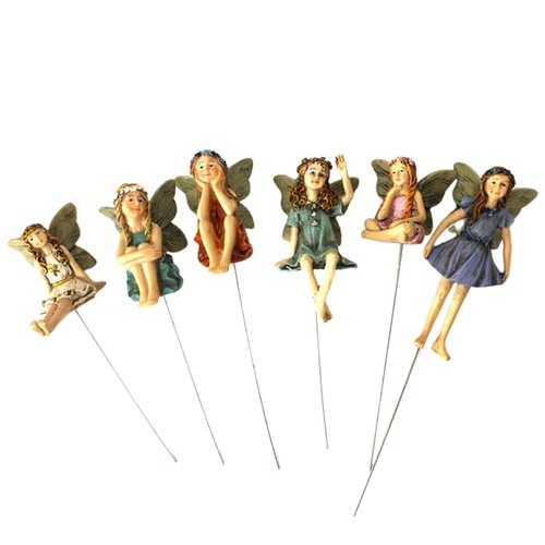 6 Pieces Garden Miniatures Fairies Mini Garden Figurine Fairies Decor ...